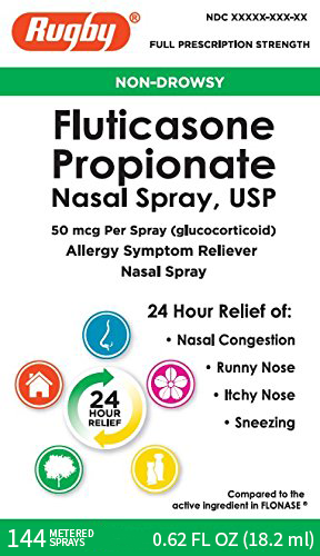 RUGBY Allergy Relief - Fluticasone Propionate Nasal Spray 50mcg, 144 M ...