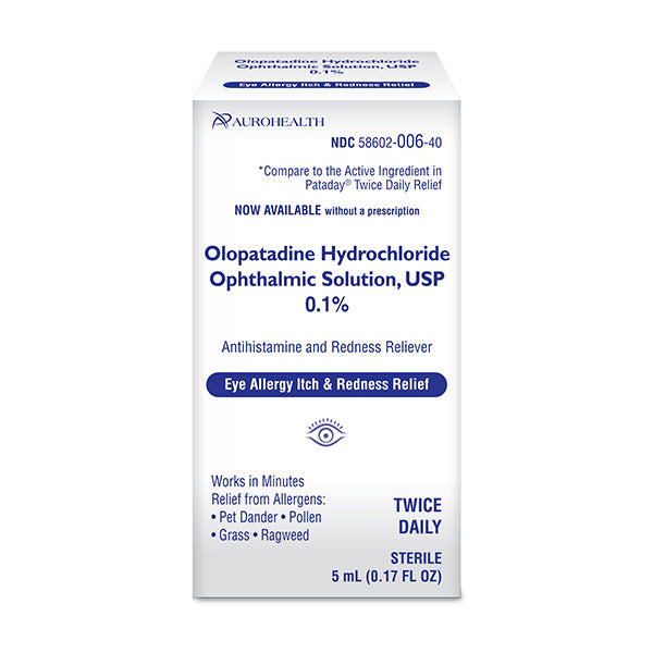 Aurohealth Ophthalmic Solution | Olopatadine Hydrochloride 0.1% | 5mL ...