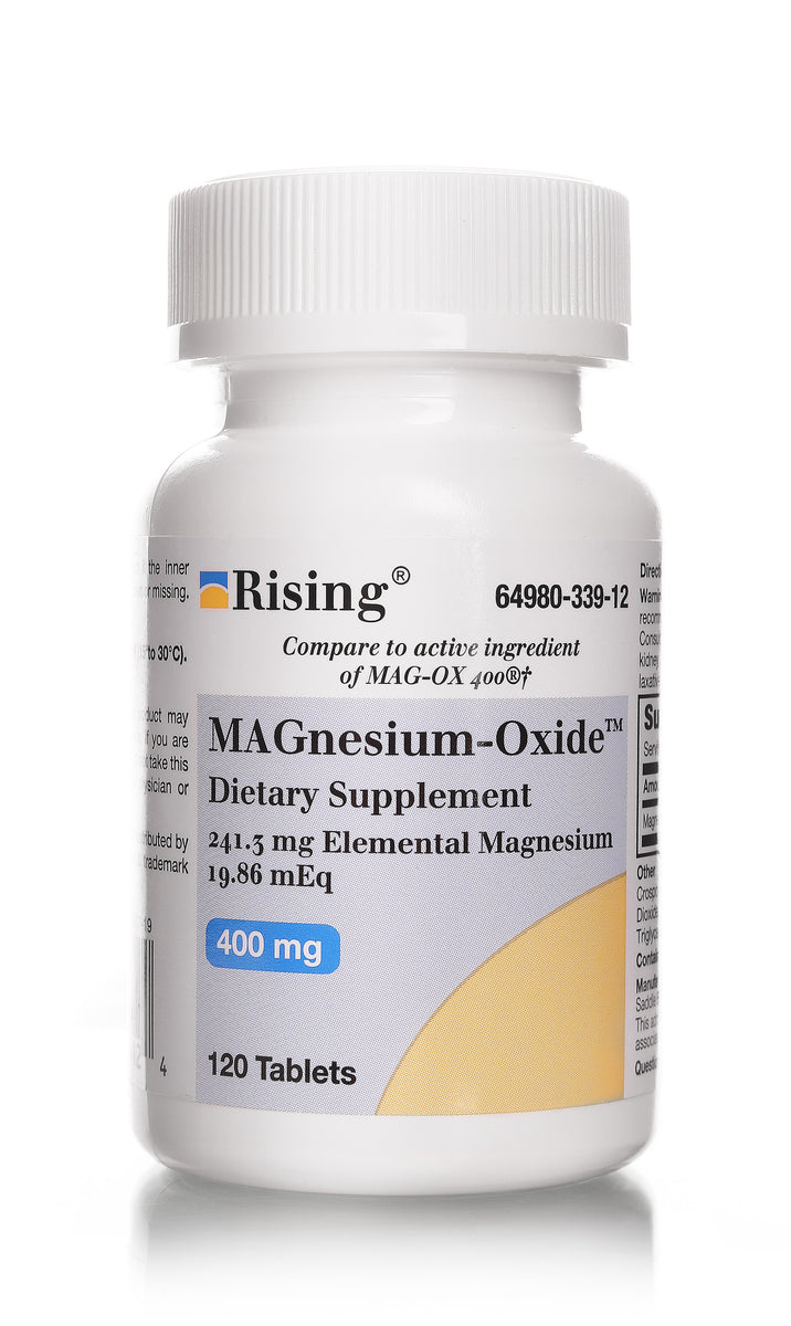RISING Supplements & Health - Magnesium Oxide 400mg, 120 Tablets ...
