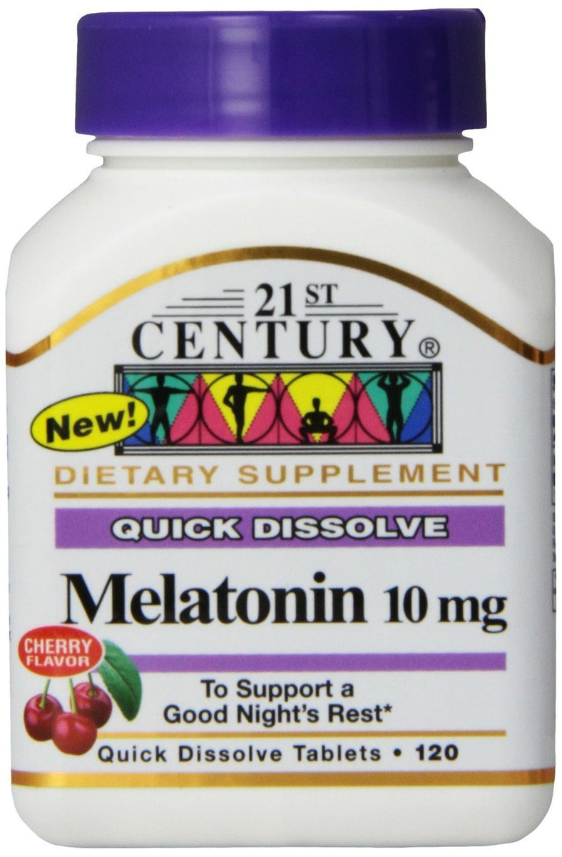 21st Century Quick Dissolve Tablets | Melatonin 10mg | 120 Ct (2 pk ...